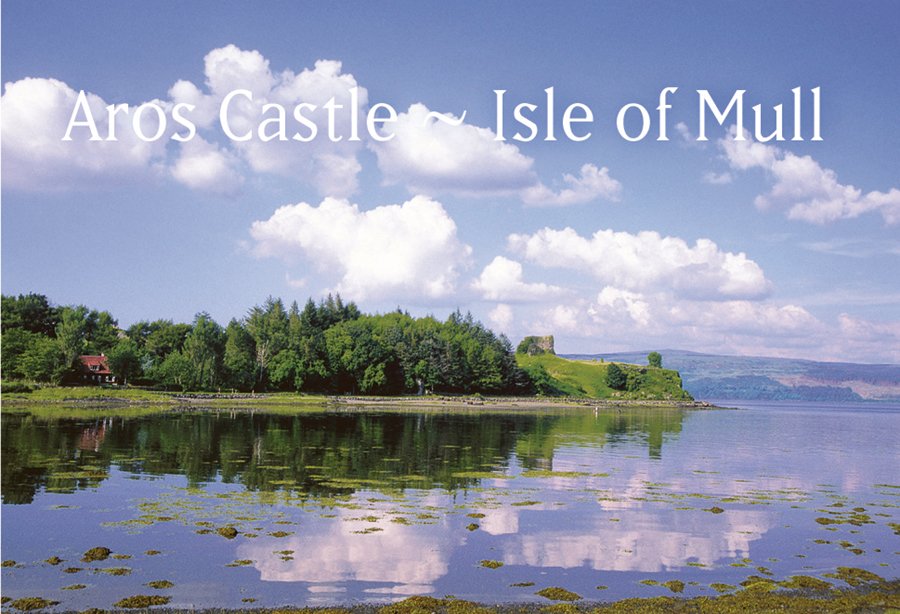Photographic Magnet Aros Castle Isle of Mull pack of 5 - Island Blue