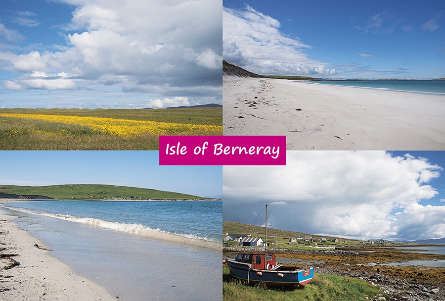 Small Postcard Isle of Berneray pack of 50 - Island Blue