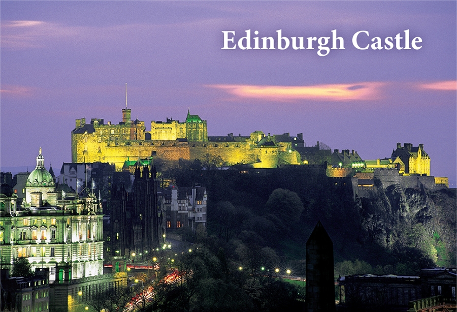 Photographic Magnet Bank of Scotland & Edinburgh Castle at Night pack ...