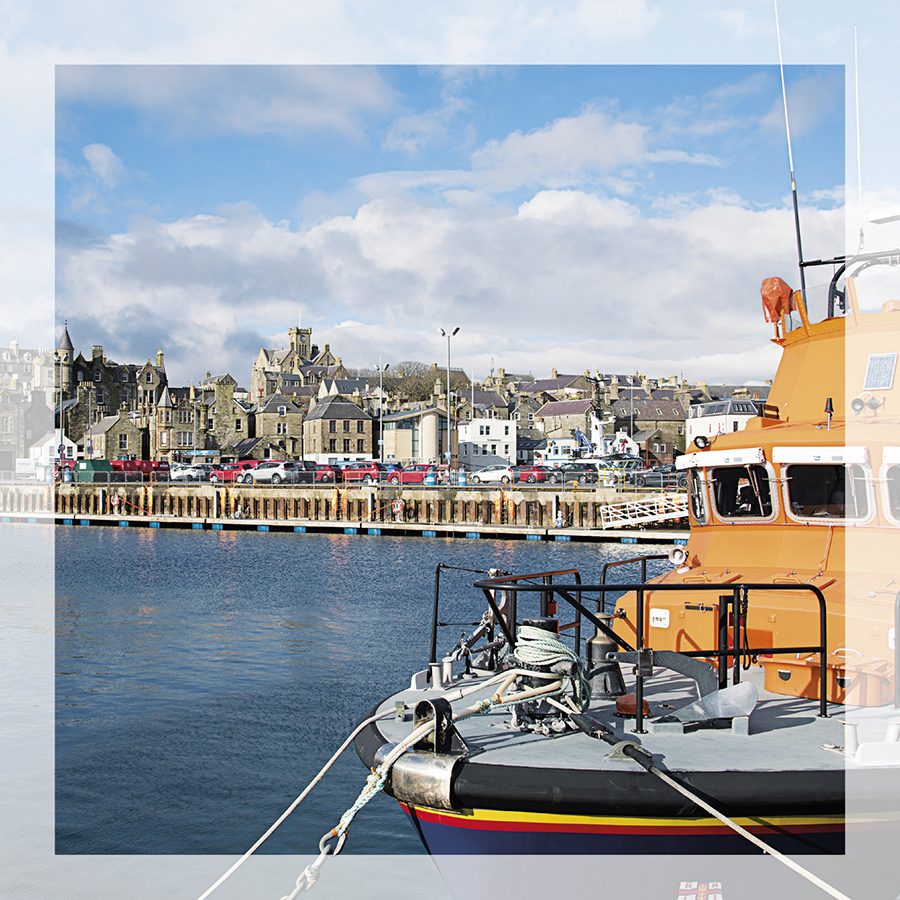 Inspiration Greeting Card Lerwick Shetland - Island Blue