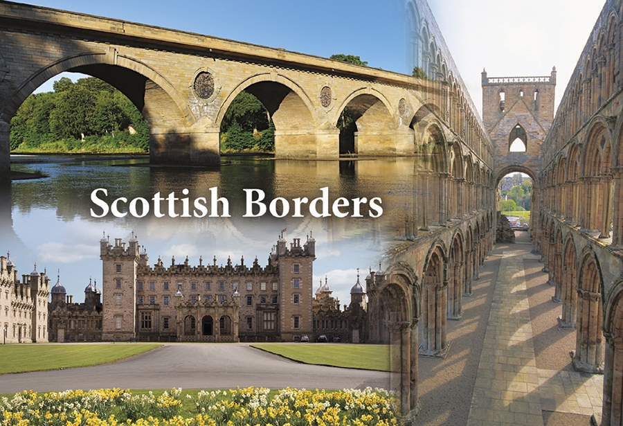 Photographic Magnet Scottish Borders Montage pack of 5 - Island Blue