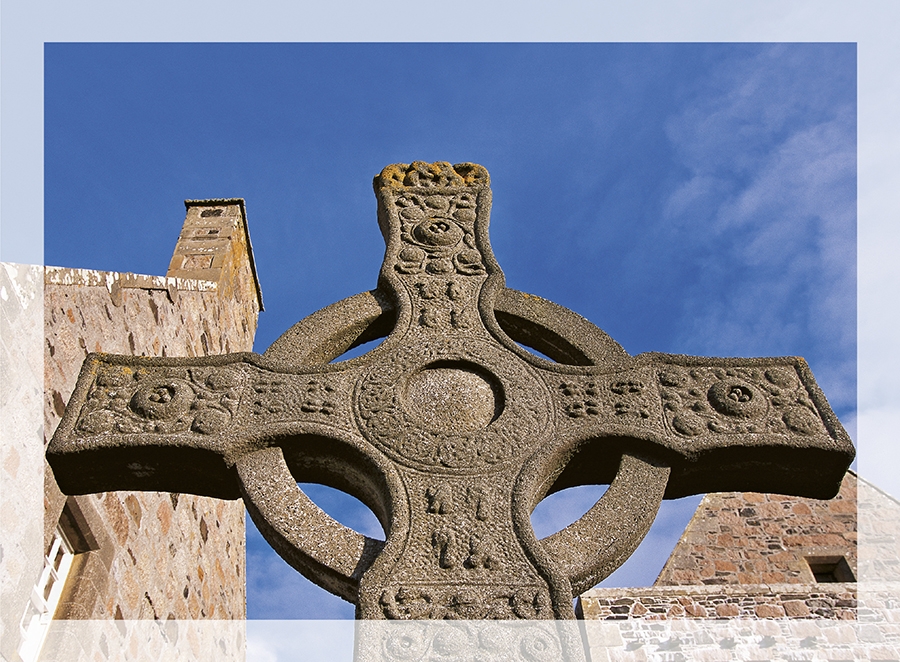 Large Greeting Card St John's Cross - Island Blue