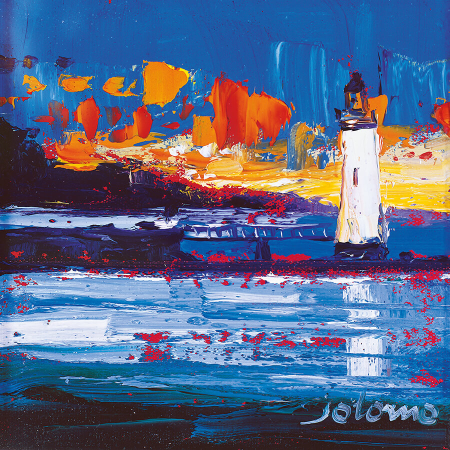 JOLOMO Greeting Card Sunset Rubha Nan Gall Lighthouse Isle of Mull ...